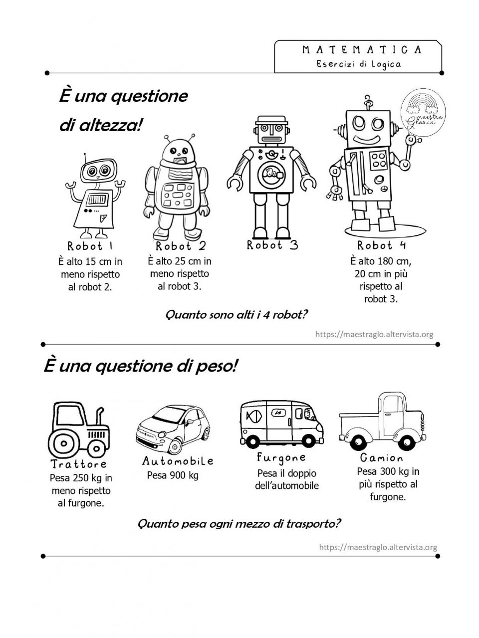 Giochi matematici - MAESTRAGLO